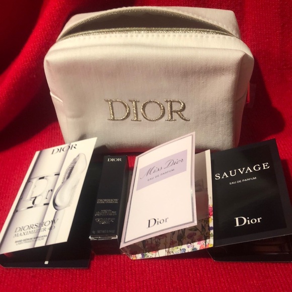 Dior | Accessories | Nwt 5 Piece Dior White Gold Cosmetics Bag With 4 ...